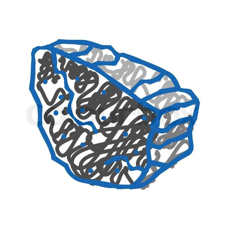 Basalt stone rock doodle icon sketch vector. basalt stone ro | Colourbox